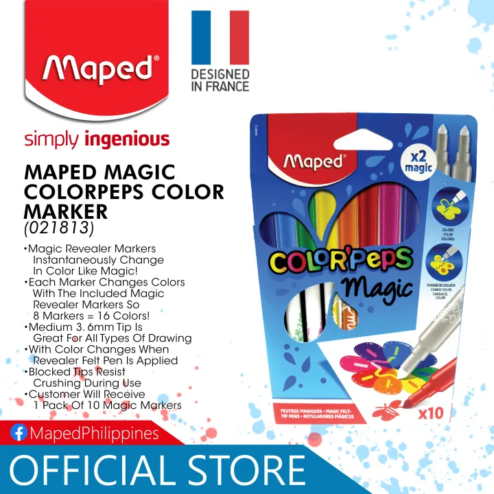 MAPED ColorPeps Magic Color Marker I 10 Colors I Color-Changing Marker ...