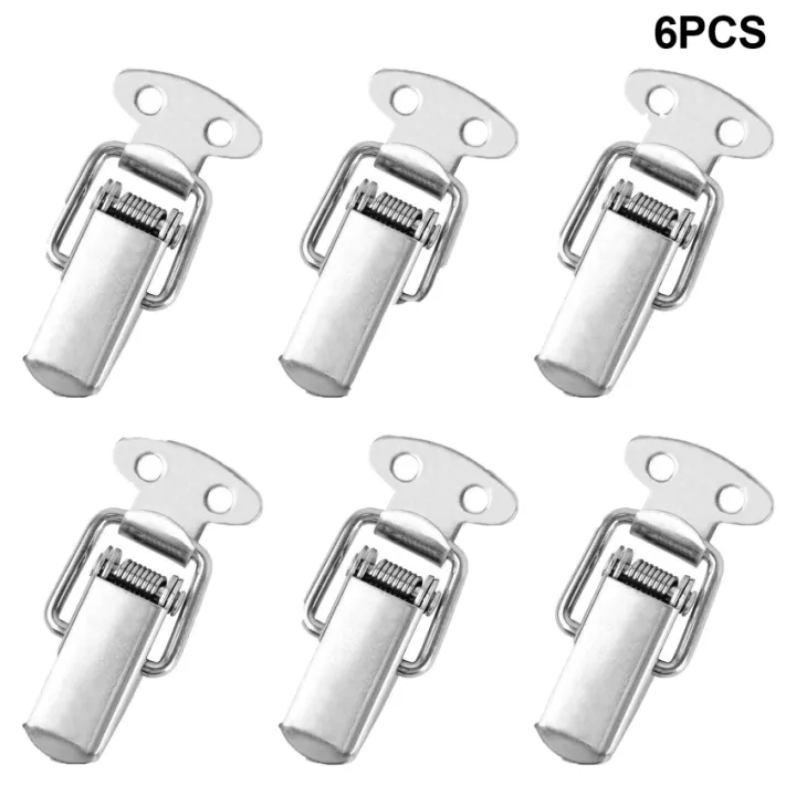 6x Set Stainless Steel Tension Lock Cap Lock Cabinet Boxes Spring ...