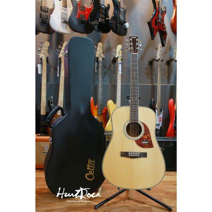 CETTA CS90DS NAT INCLUDE HARDCASE Solid Akustik Gitar | Lazada Indonesia