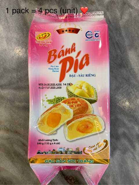Vietnamese Pia Cake (Mung Bean, Durian, Salted Egg) - Banh Pia Tan Hue ...