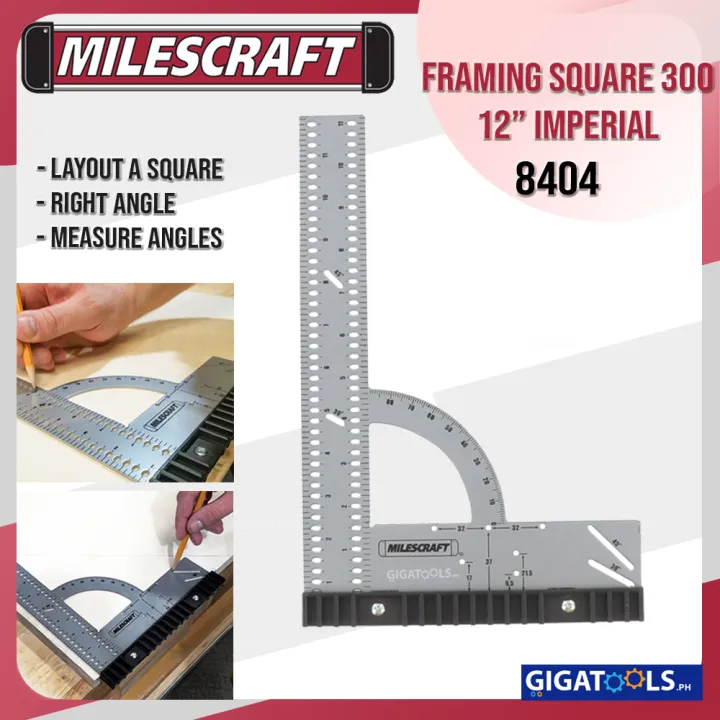 Milescraft Professional Framing Square ( 12" and 20" ) ( Imperial ...