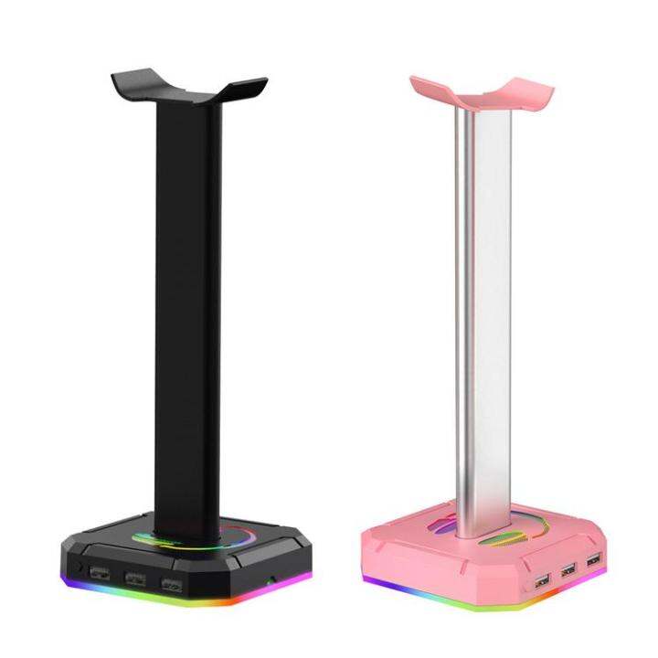 Universal RGB Headphone Stand Durable RGB Headset Holders with 3 USB ...