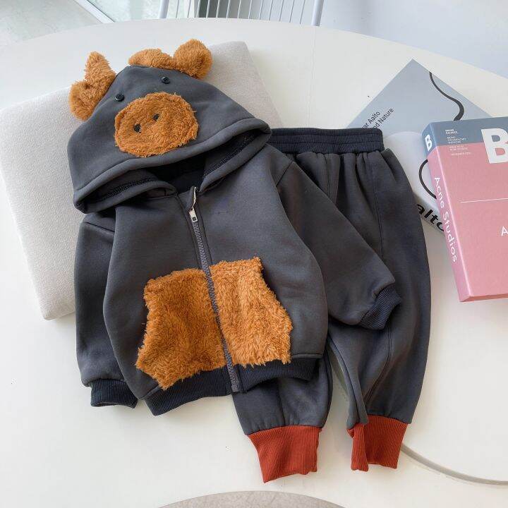 Bộ Nỉ Bông Sừng Trâu Cho Bé Trai, Bé Gái Mặc Đều Xinh, Bộ Quần Dài Áo ...