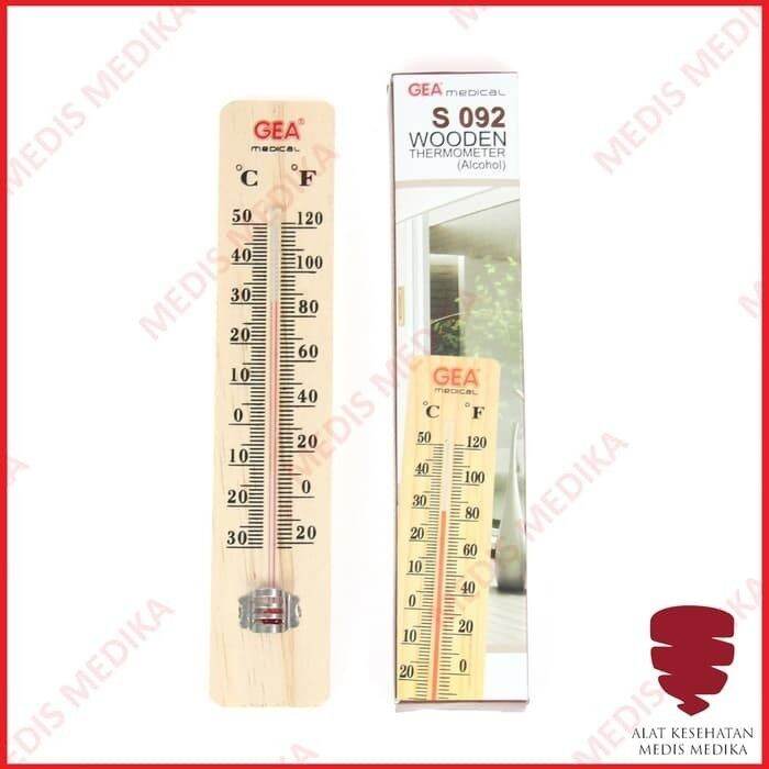 Thermometer Ruangan Gea Ruang Kayu Thermo Dinding Wooden Termometer ...