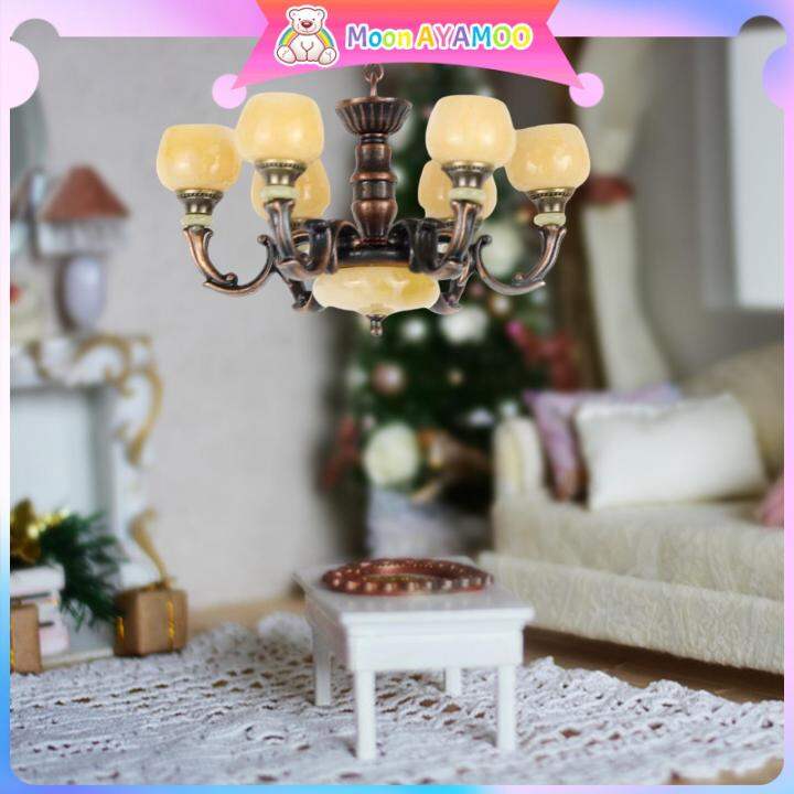 LED Dollhouse Lighting Toyvian 2pcs Vintage Dollhouse Miniature LED ...