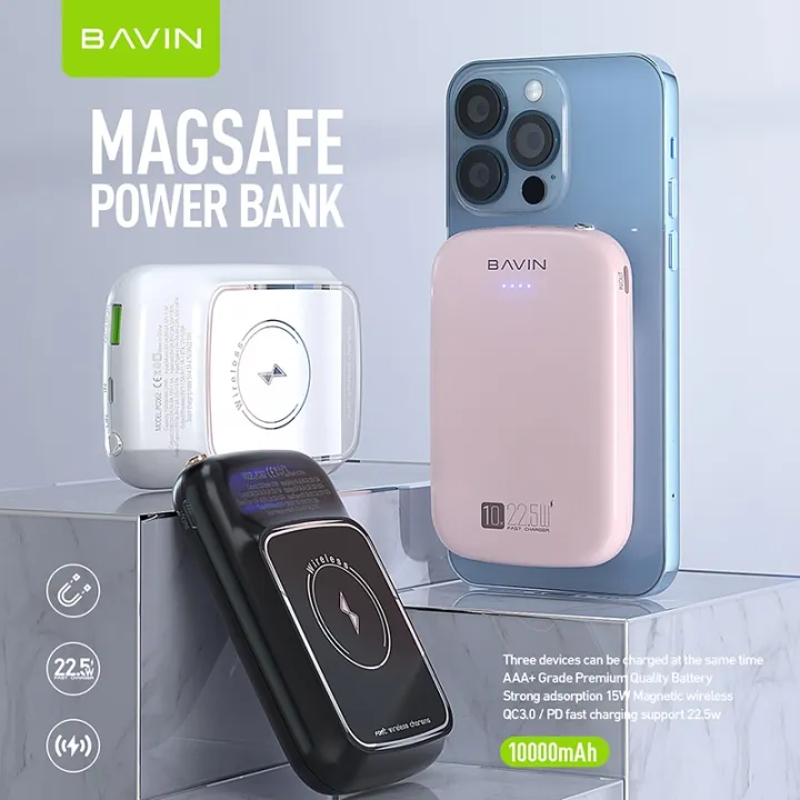BAVIN PC062 10000mAh 22.5W Fast Charging Powerbank Magnetic Wireless ...