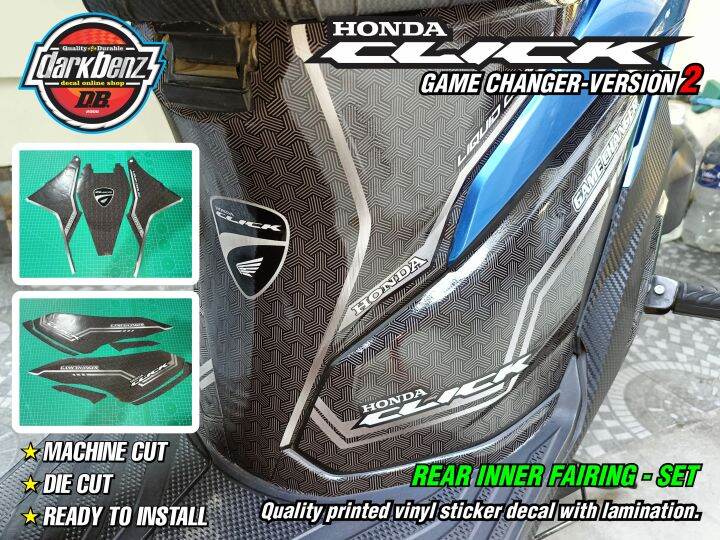 Honda Click V2 - Rear & Side Inner Fairings SET Geo ABS Design Sticker ...