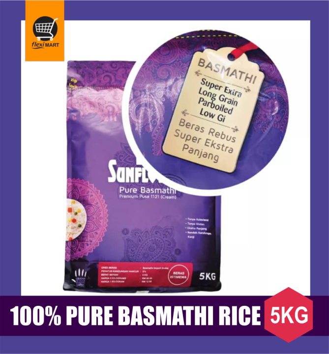 Sunflower Pure Basmathi Premium Pusa 1121 - Cream (Parboiled) 5kg | Lazada