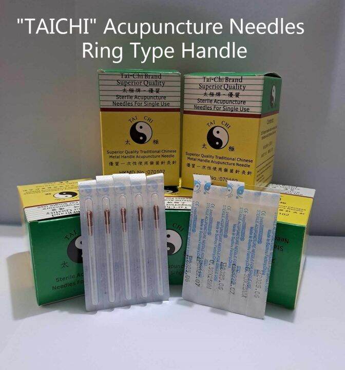 High-Quality "TAICHI" Sterile Acupuncture Needles, with individual guide tube, Ring Type Handle ...