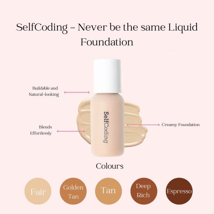 SelfCoding NEVER BE THE SAME Liquid foundation | Lazada PH