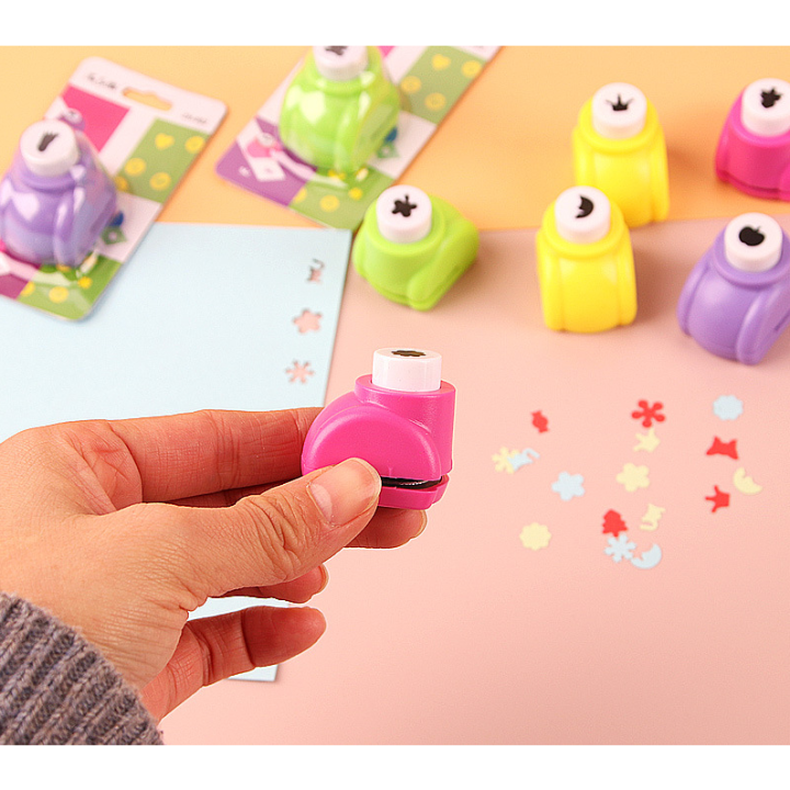 Mini Paper Punch Shapes Hole Punch DIY Puncher Colorful Crafts Puncher ...