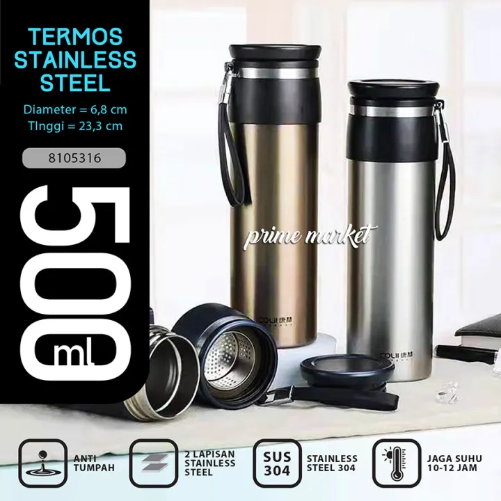 Termos Air Panas Mini Termos Teh Termos Kopi Tremos Air Panas 500 ml ...