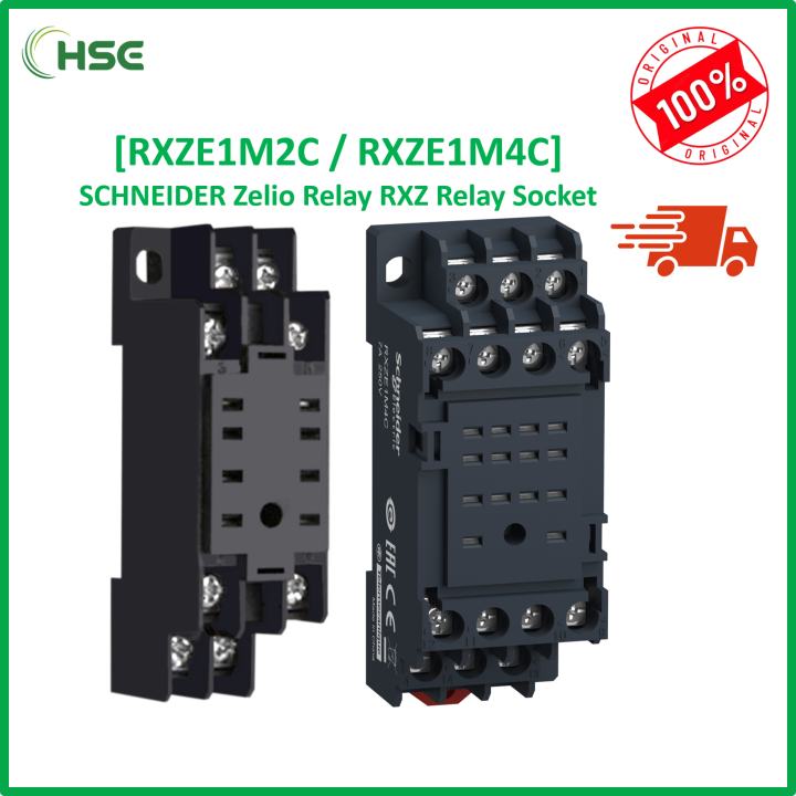 [RXZE1M2C / RXZE1M4C] SCHNEIDER Zelio Relay RXZ Relay Socket 7A 250V - hse | Lazada