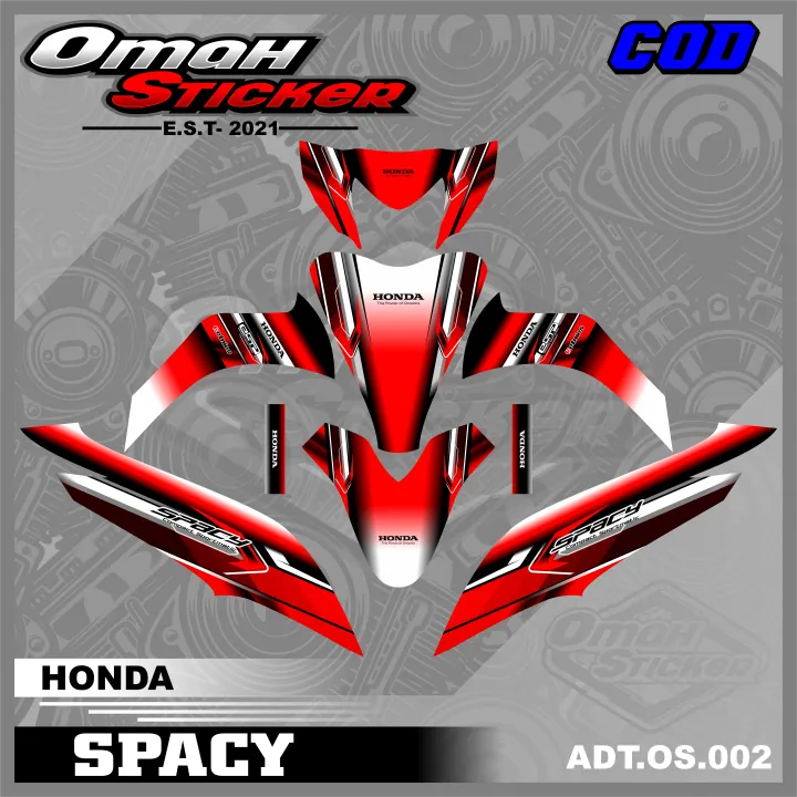 Decal Honda SPACY .Sticker Decal Lis Variasi SPACY Full Body DESIGN ...
