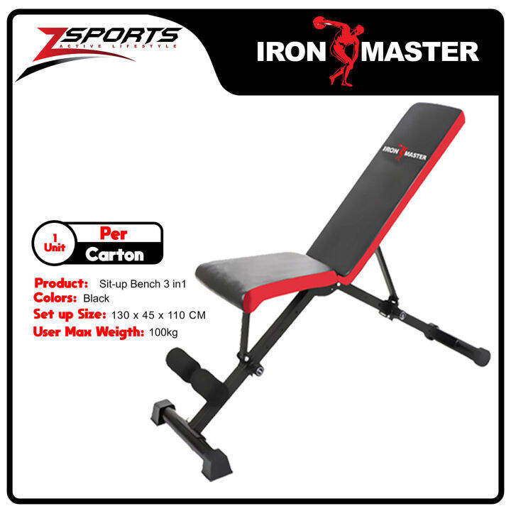 Iron Master Sit Up Bench 3in1 x 1 unit | Lazada PH