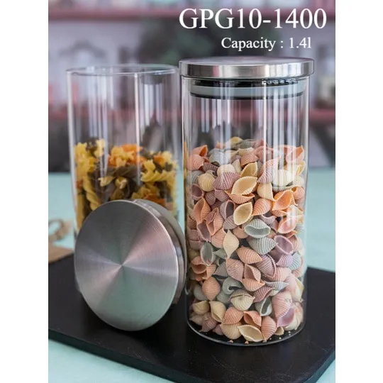 DELISOGA Deli Glassware Stainless with Rubber Lid 1.4L GPG10-1400 ...