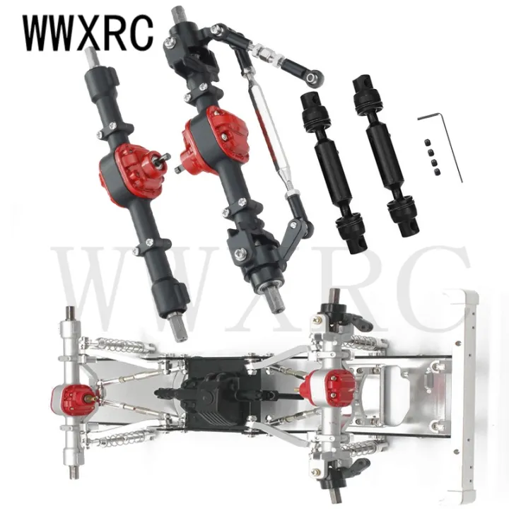 Metal Gear Front Rear Axle Set with Drive Shaft For 1/12 MN D90 FJ45 ...