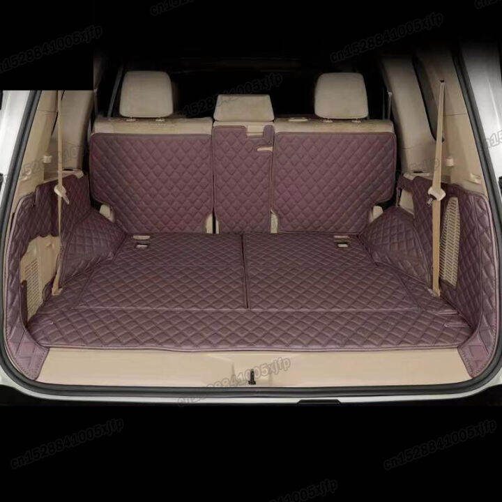 leather car trunk mat cargo liners rear boot car rug for toyota land ...