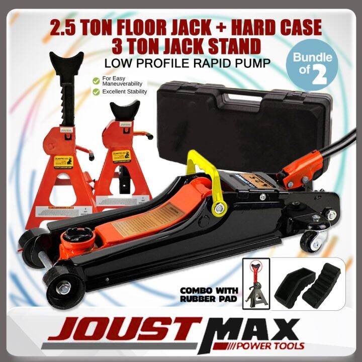 Heavy Duty Hard Case 2.5 Ton Floor Jack Low Profile Hydraulic Car 3 Ton ...