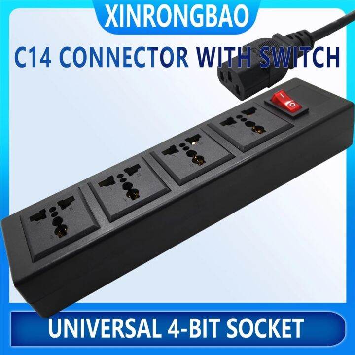 100 Universal 4-Bit Socket C14 AC Connector With Switch US AU UK Italy ...