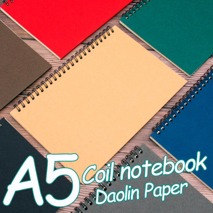 A5 Kraft paper paper coil notebook diary student horizontal grid loose ...