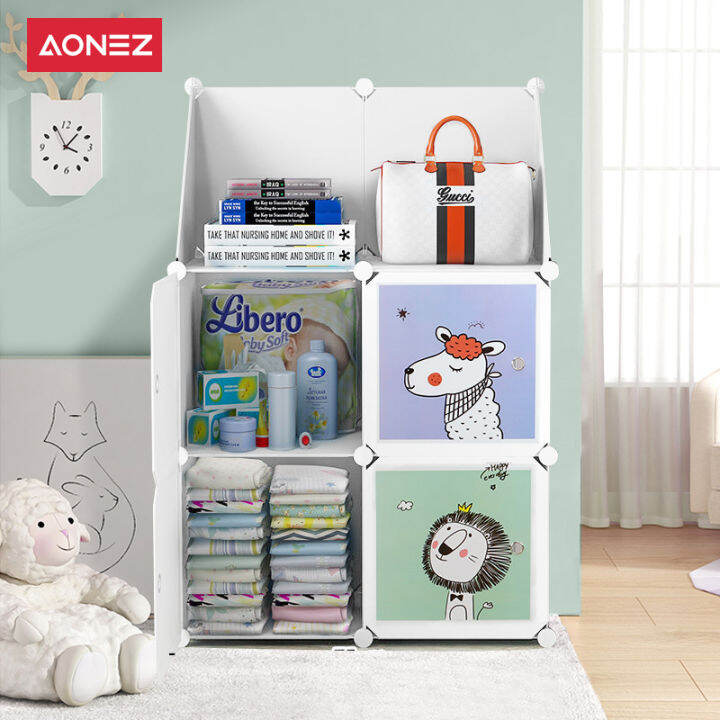 【AONEZ Outlets】Lemari Rak Penyimpanan Kubus Plastik Desain Lemari ...