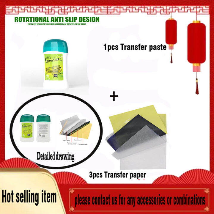Long Lasting Tattoo Transfer With Green Card Tattoo Transfer Cream 51g ...