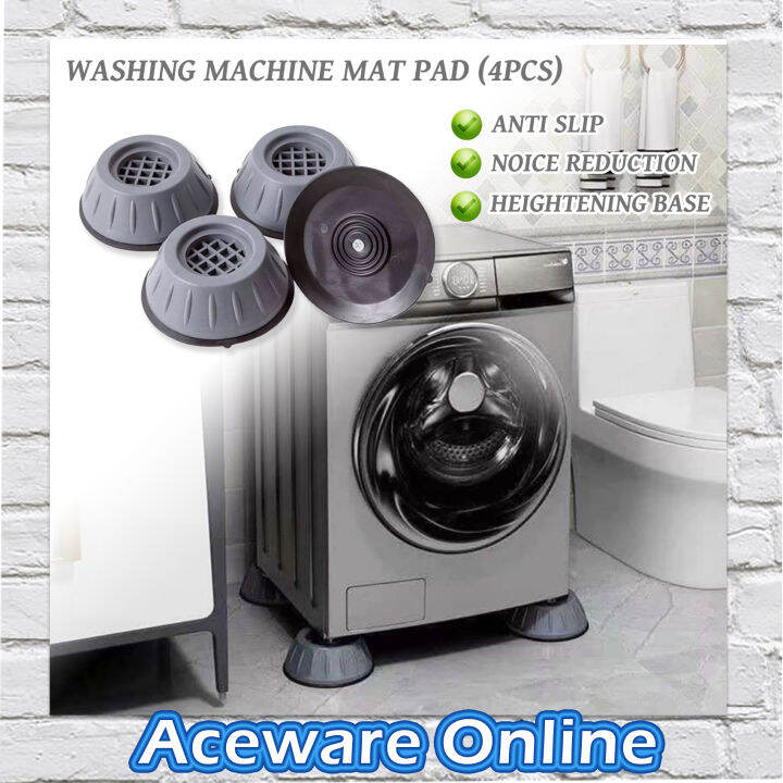 4 PCS WASHING MACHINE MAT PAD Anti-slip And Noise-reducing Heightening ...