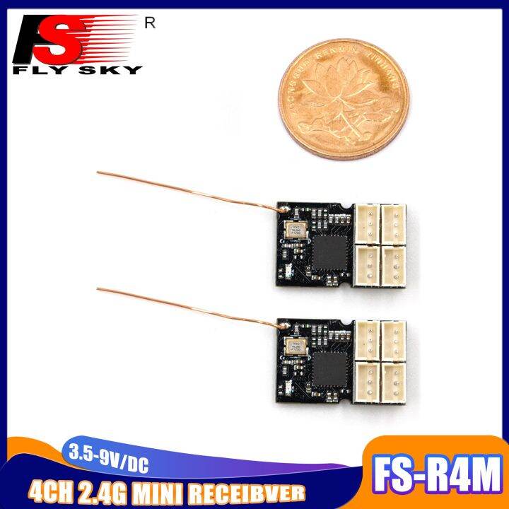 FLYSKY 4CH Mini Receiver FS-R4M 2.4G 3.5-9V/DC Single Antenna for ...
