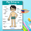 Parts of the Body Chart | Filipino/ Tagalog Laminated Educational Chart ...