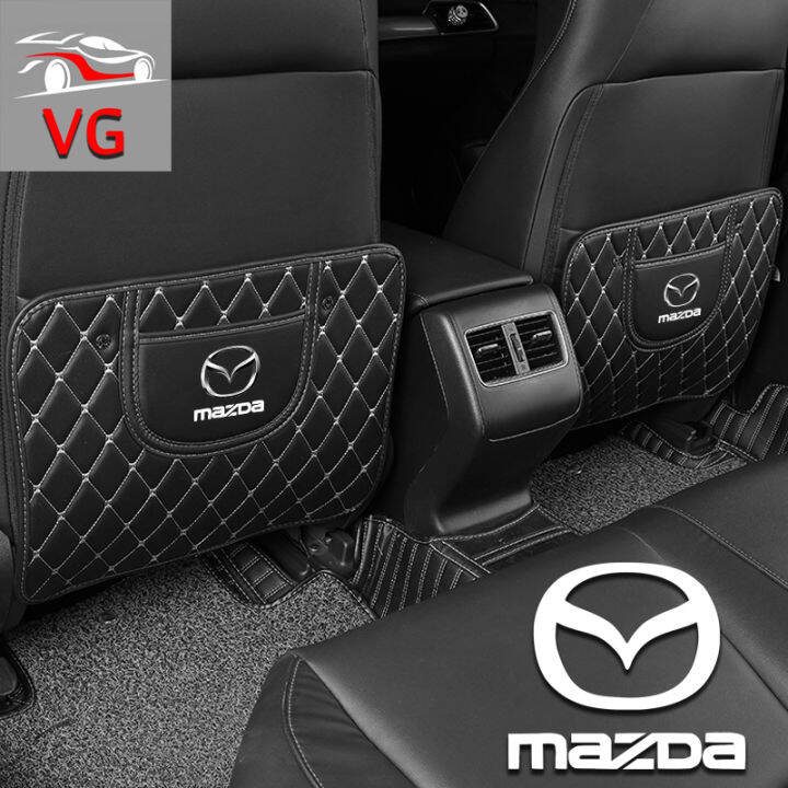 Car Leather Child Resistant Kick Mat Fit Mazda 2 3 6 Atenza Demio CX3 CX5 CX4 CX30 CX8 ...