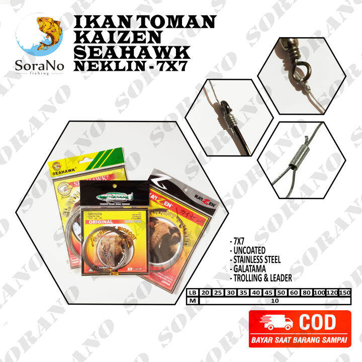 NEKLIN PANCING 7X7 | SEAHAWK | IKAN TOMAN | KAIZEN | ELEPHANT POWER ...