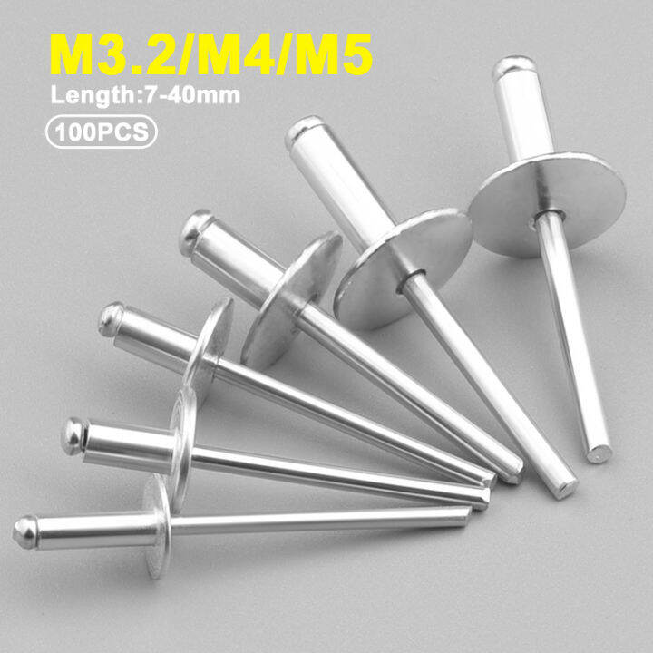 M3.2/M4/M5 Large Cap Aluminum Rivet Self-plugging Rivet Big Head Pull ...