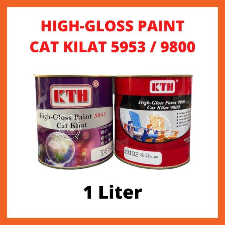 1Liter KTH Gloss Paint- Cat Minyak / Oil Paint / Cat Kayu / Cat Besi ...