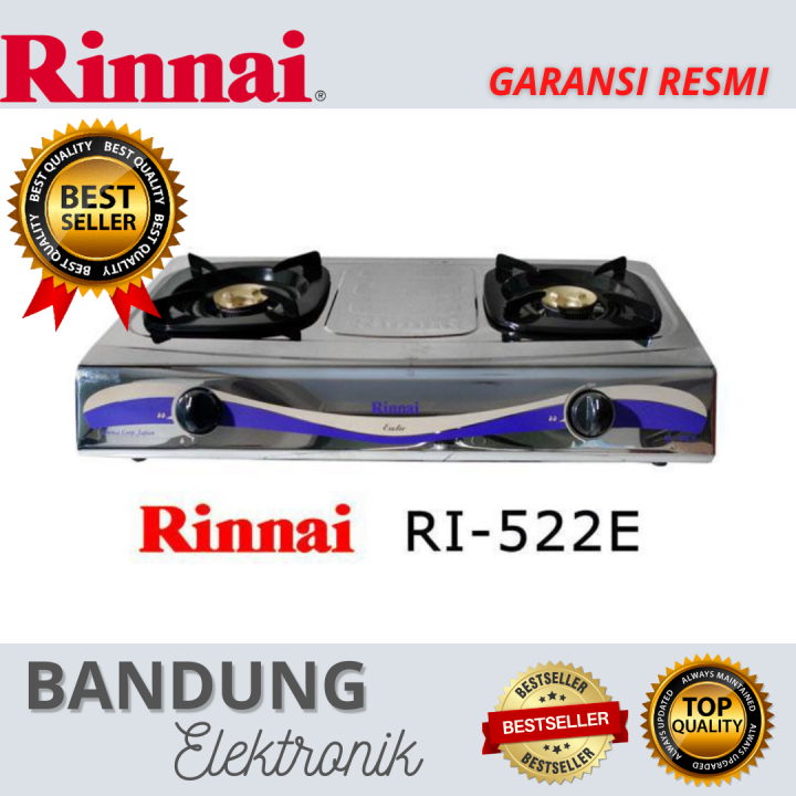 Kompor Gas Rinnai 522 E, Kompor Gas 2 tungku Rinnai 522E | Lazada Indonesia