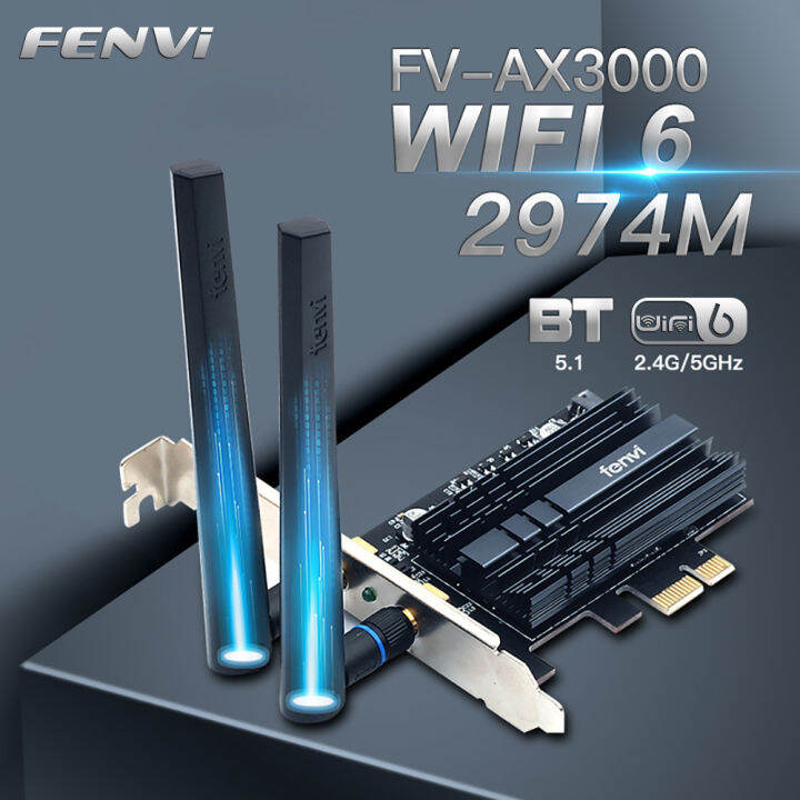 Fenvi Wireless AX3000 Wi-Fi 6 3000Mbps PCIe For Bluetooth 5.1 WiFi ...