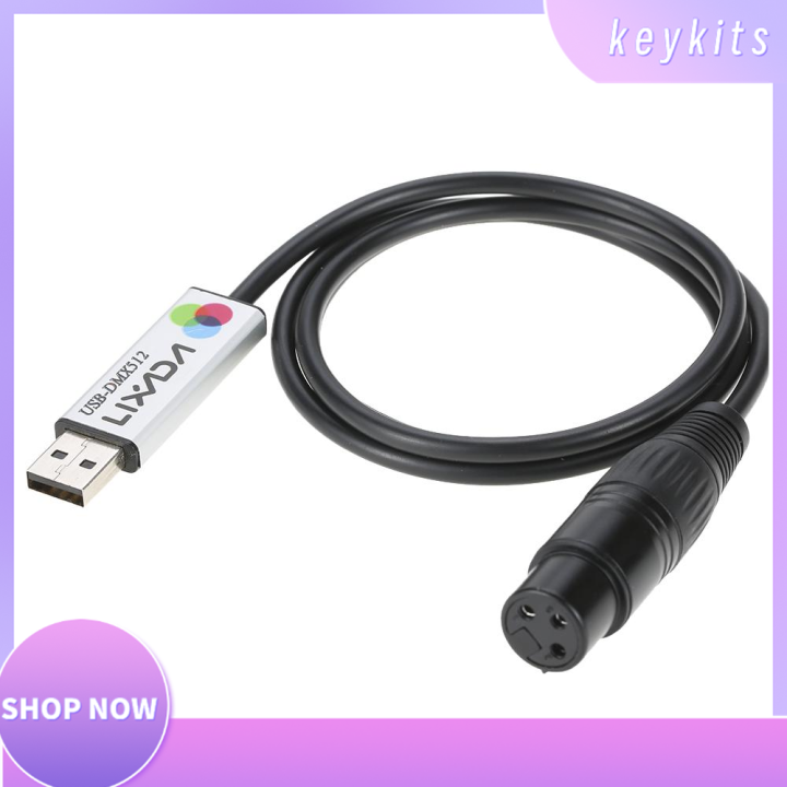 Lixada USB to DMX Interface Adapter LED DMX512 Computer PC Stage ...