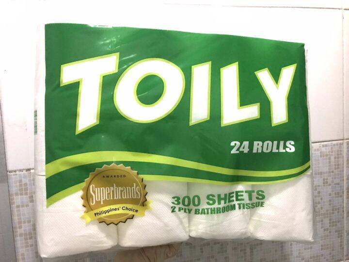 Toily Bathroom Tissue 24 rolls. 2 ply. 300 sheets Toilet Paper | Lazada PH