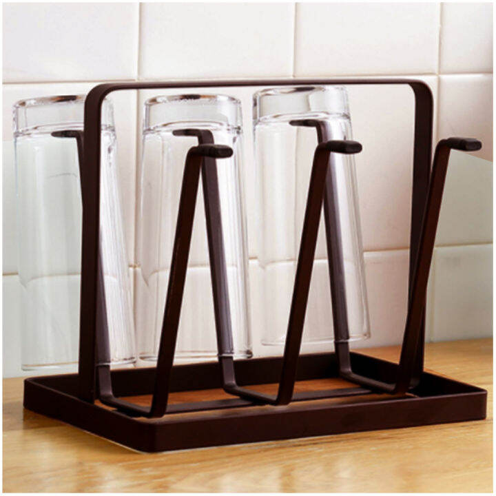 Tray Glass Cup Holder Rack Drain - 1523 | Lazada PH