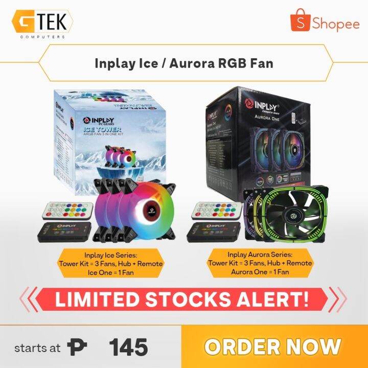 Inplay Aurora / Ice Tower 120mm RGB 3-in-1 Fan Kit V2 / Aurora / Ice ...