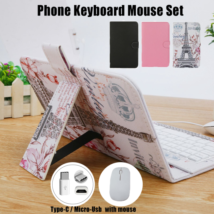 Portable Type-c / Micro-usb Wired Keyboard Mouse For Android Phone ...