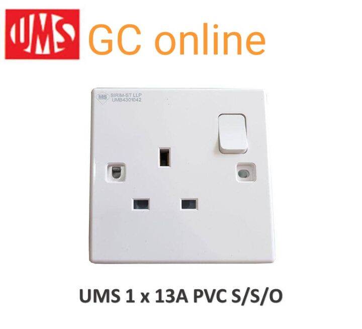 UMS 13A PVC SWITCH SOCKET OUTLET SP2913A | Lazada