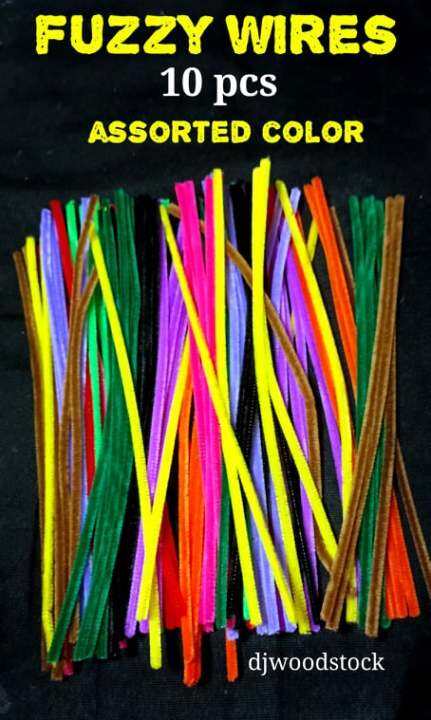 FUZZY WIRES, ASSORTED COLOR PER PACK 10pcs | Lazada PH