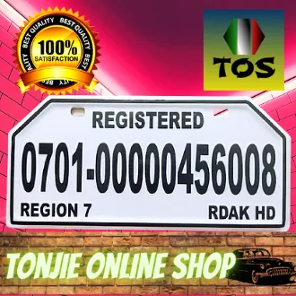 MOTOR PLATE LICENSE TEMPORARY PLATE/MV FILE NUMBER / STICKER EMBOSSED 1 ...