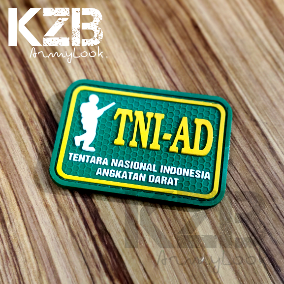 Patch Rubber Velcro TNI AD-Tentara Nasional Indonesia Angkatan Darat ...