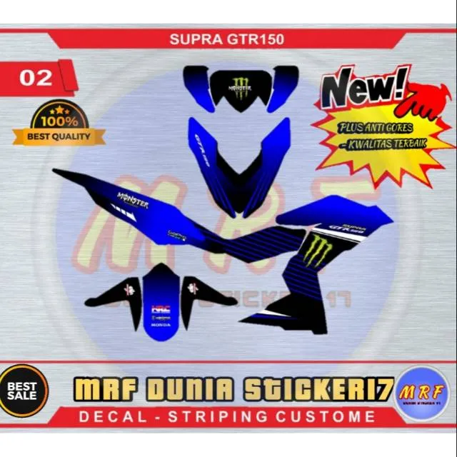 Sticker decal Supra GTR 150 Full Body decal StickerSupra GTR 150 ...