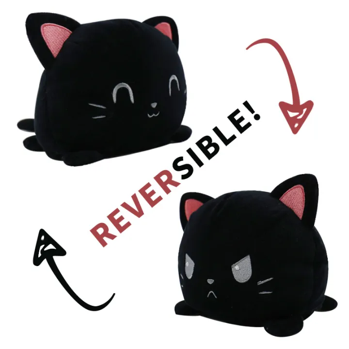 Polvo do Humor Pelucia Peluche Reversible Cat Gato Kids Plushie Plush ...