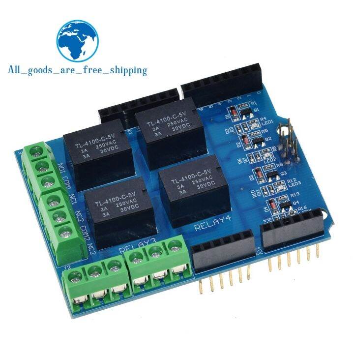 4 channel 5v relay shield module, Four channel relay control board ...