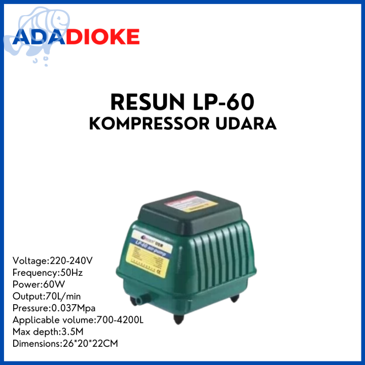 RESUN LP 60 LP60 LP-60 Aerator Kompresor Udara Kolam Ikan Kolam Limbah ...