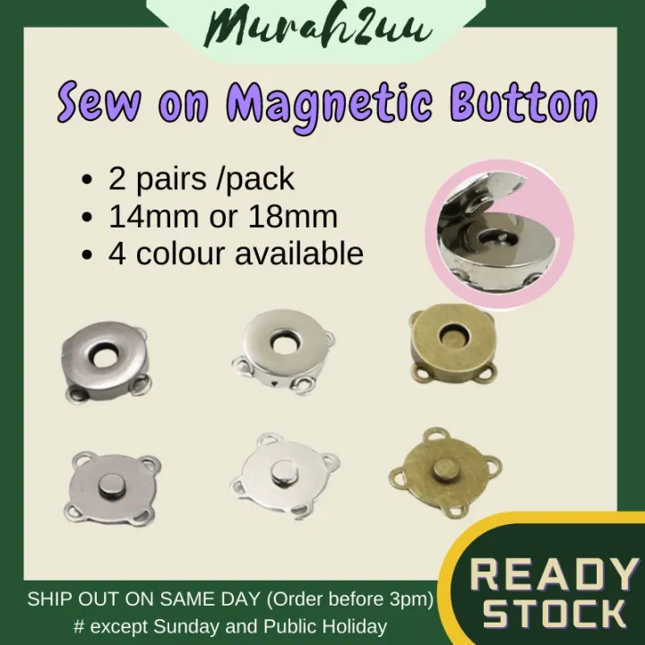 Butang Magnet Jenis Jahit/ Sew on Magnetic Button | Lazada